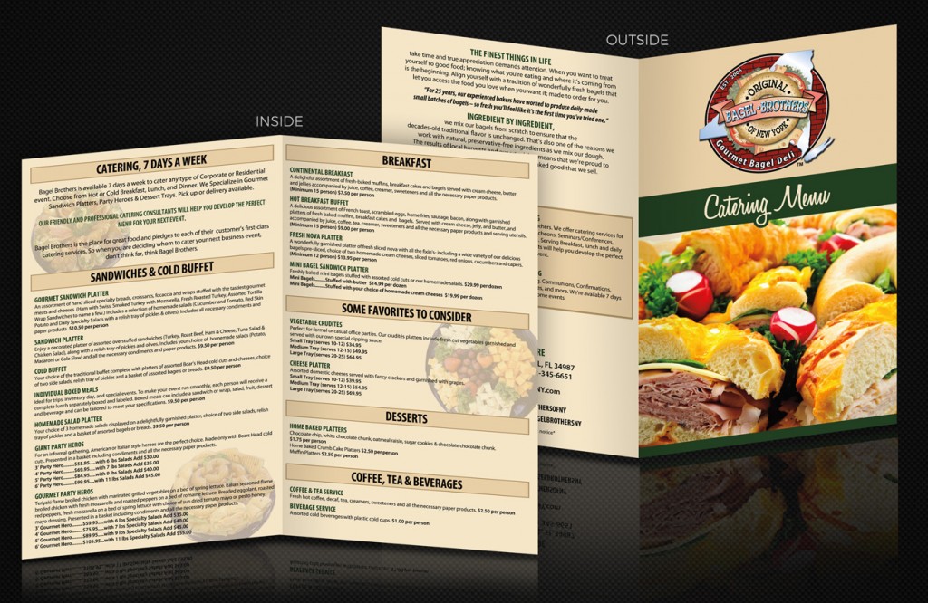 Half-fold Menu - JH Design Unlimited